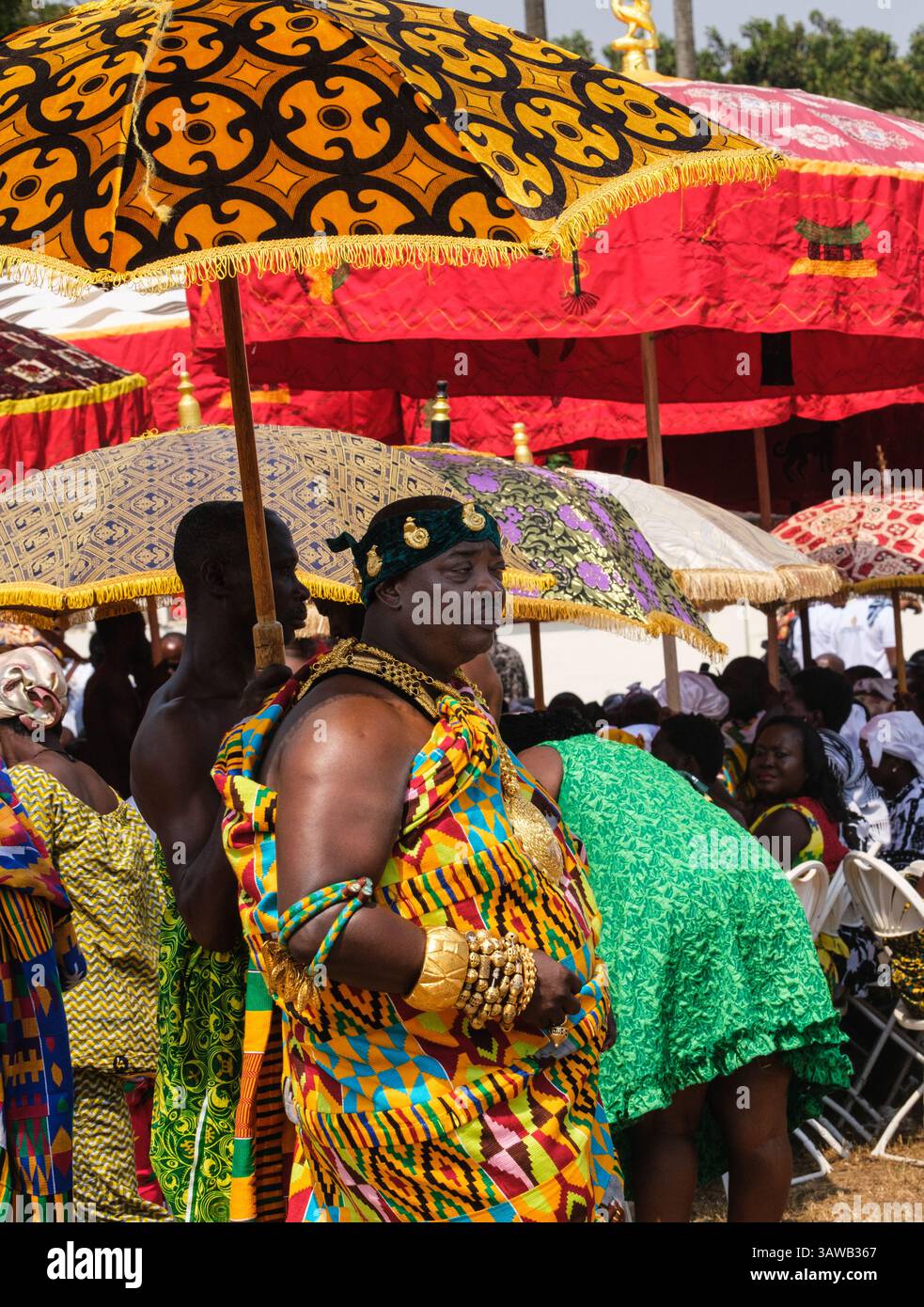 Kumasi, Ghana. Ashanti Akwasidae Festival. A Traditional Ashanti Chief ...