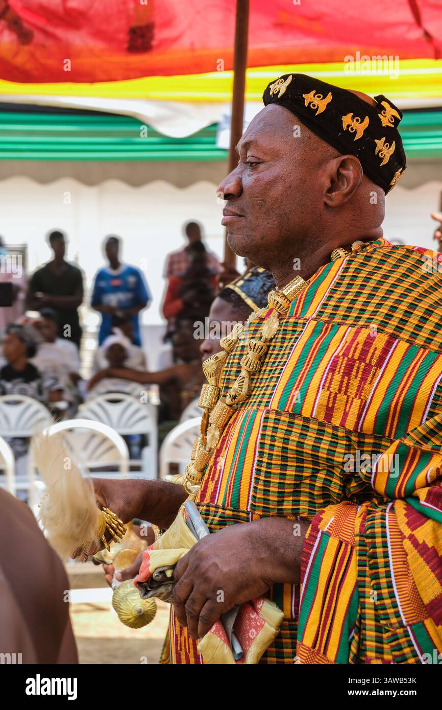 Kumasi, Ghana. Ashanti Akwasidae Festival. A Traditional Ashanti Chief ...