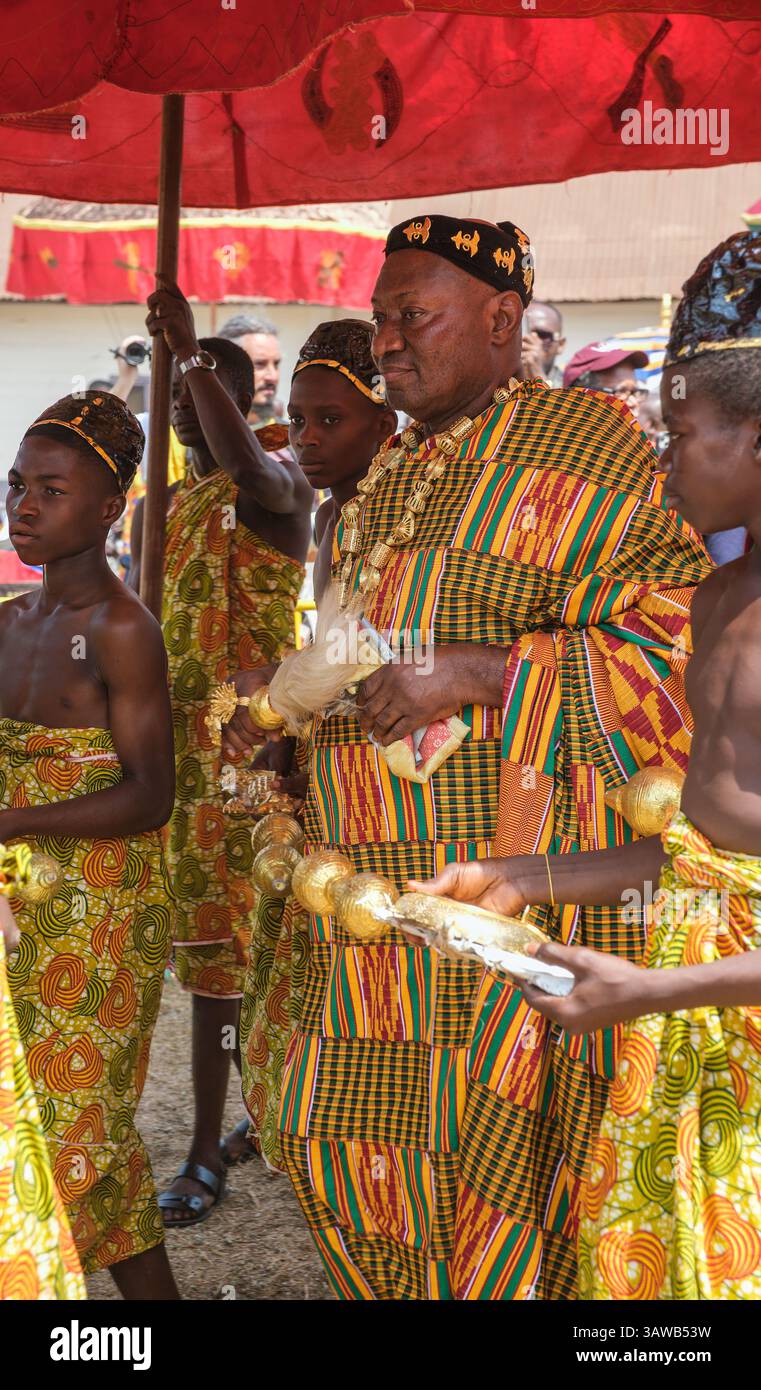 Kumasi, Ghana. Ashanti Akwasidae Festival. A Traditional Ashanti Chief ...
