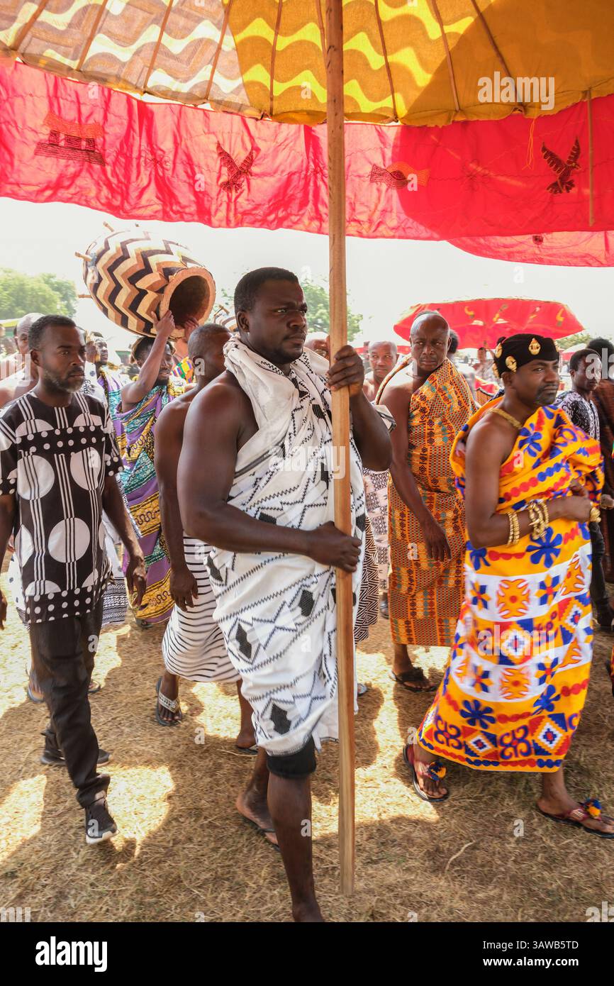 Kumasi, Ghana. Ashanti Akwasidae Festival. A Local Ashanti Chief, in ...