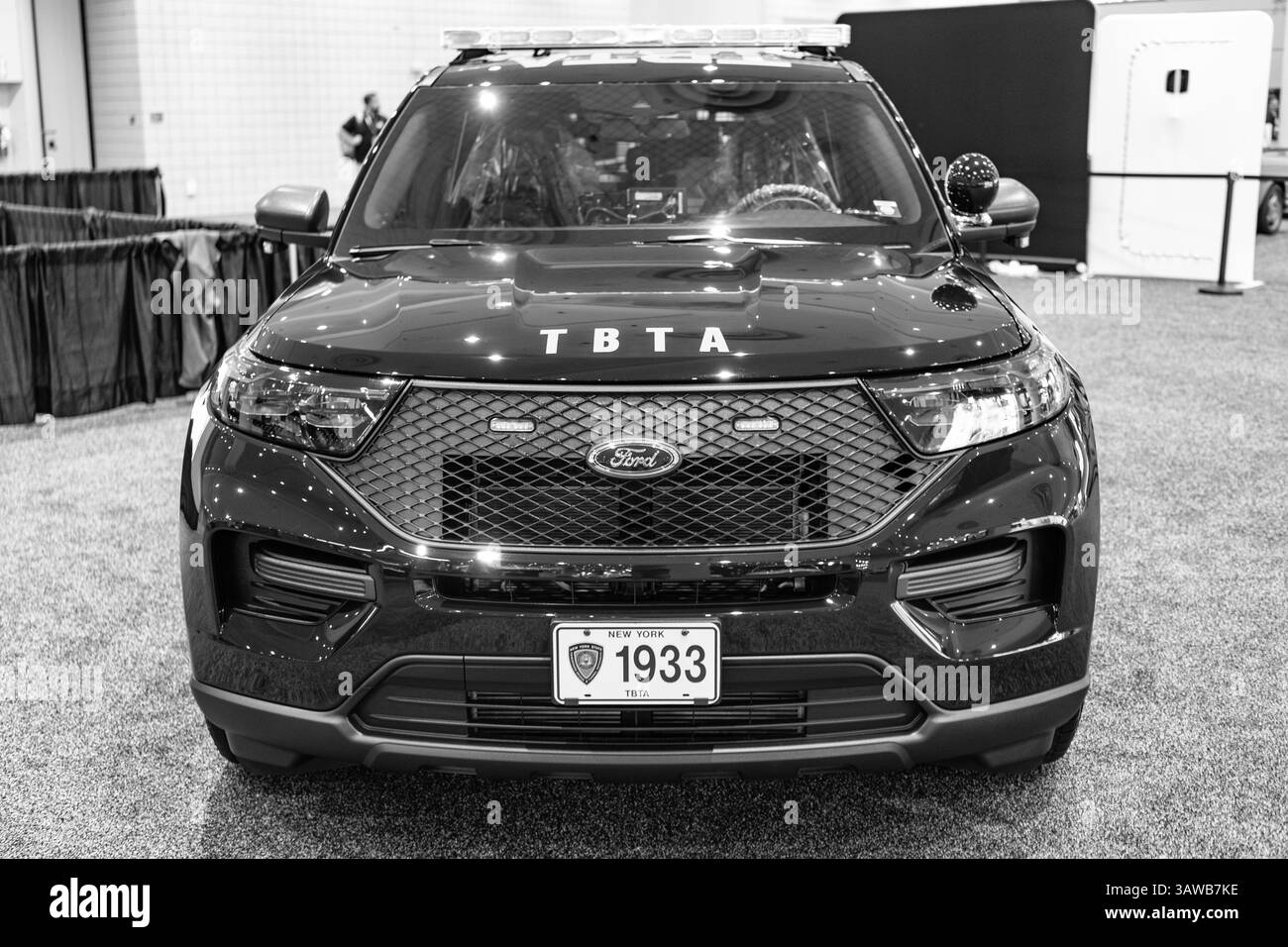 New York City, USA - March 27, 2024: Ford Explorer TBTA police car at ...