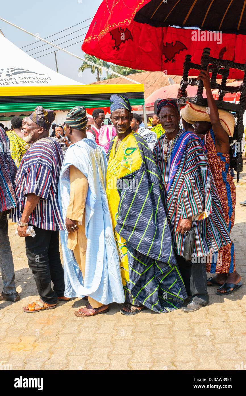 Kumasi, Ghana. Ashanti Akwasidae Festival. Men in Traditional Ghanaian ...