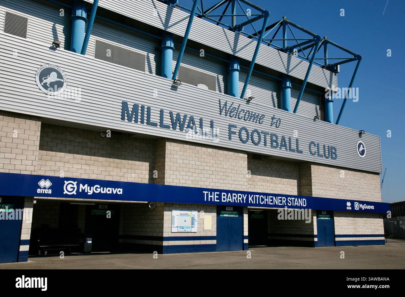 A view of the Barry Kitchener Stand at the Den, home to Millwall ...