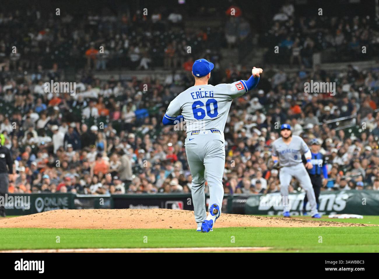 DETROIT, MI - APRIL 18: Kansas City Royals pitcher Lucas Erceg (60 ...
