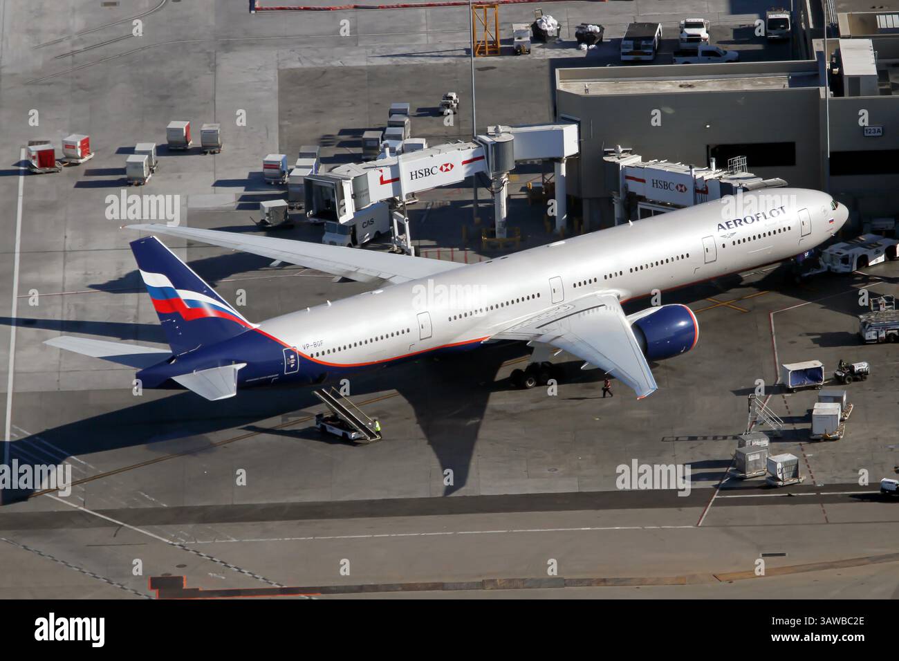 Los Angeles, USA. 31st Aug, 2015. An Aeroflot Boeing 777-300ER parked ...