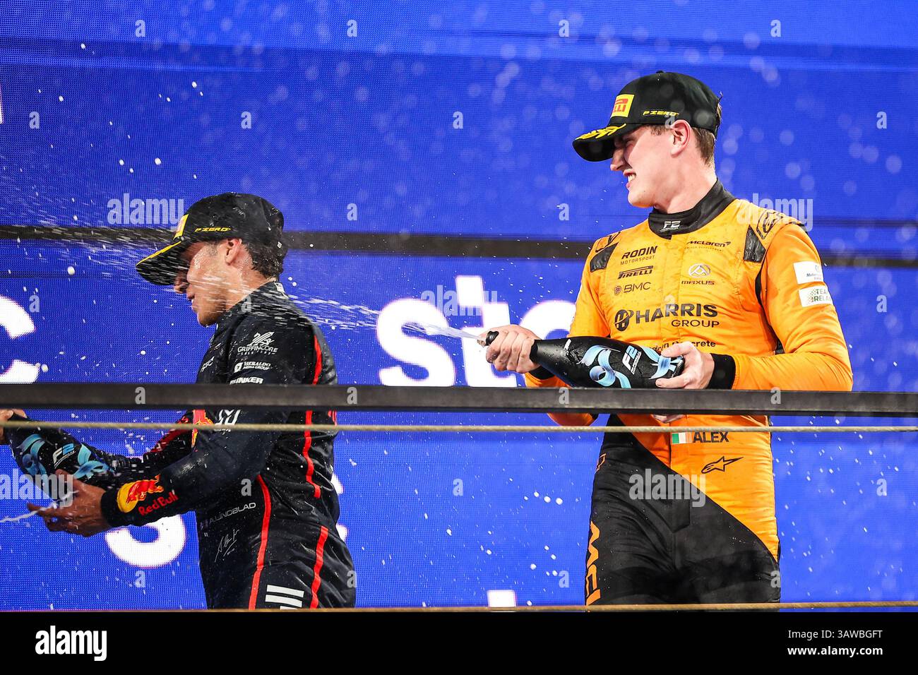 podium DUNNE Alex (irl), Rodin Motorsport, Dallara F2 2024, portrait ...