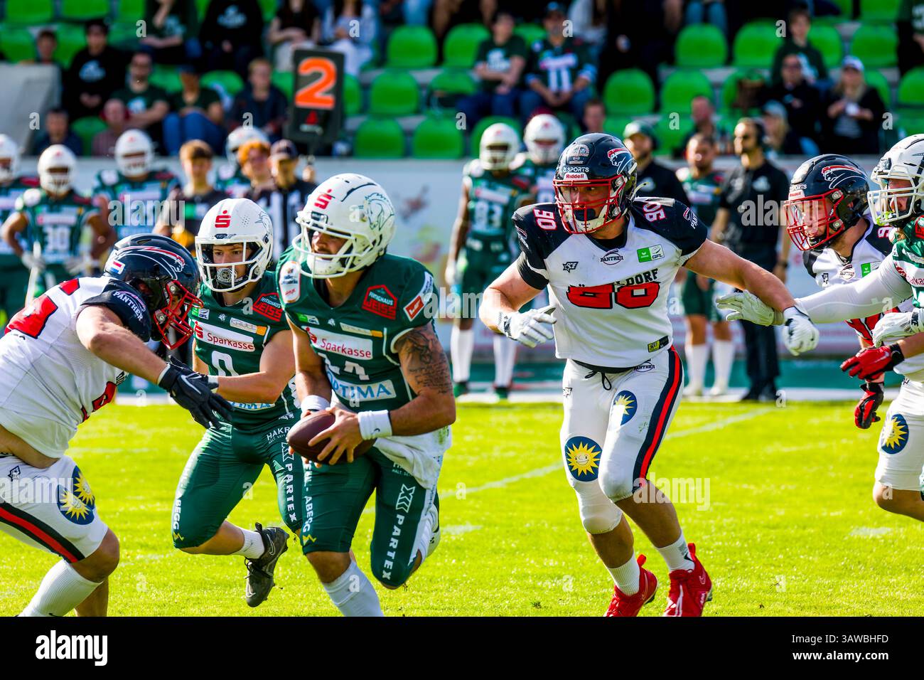 Schwäbisch- Hall, Germany on 19. Apr. 2025. erima GFL / German Football ...