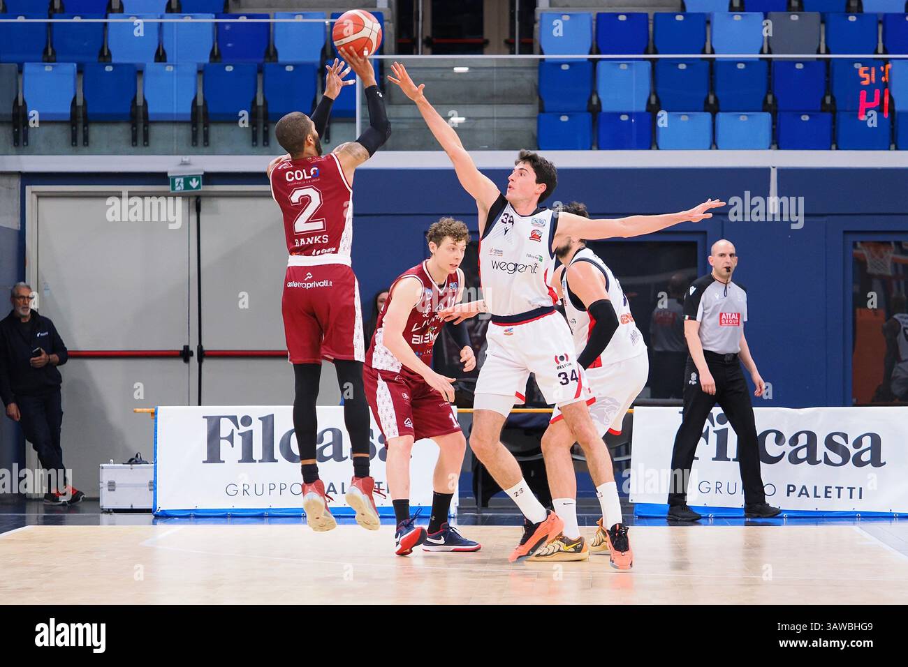 Milan, Italy. 19th Apr, 2025. Adrian Banks (Biemme Libertas Livorno ...