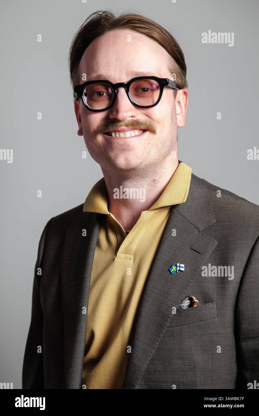 Madrid, Spain. 19th Apr, 2025. Portrait of Axel Ahman, member of the ...
