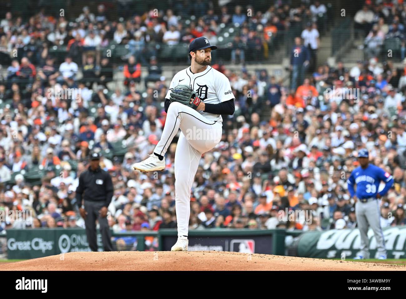 DETROIT, MI - APRIL 19: Detroit Tigers pitcher Casey Mize (12) pitches ...