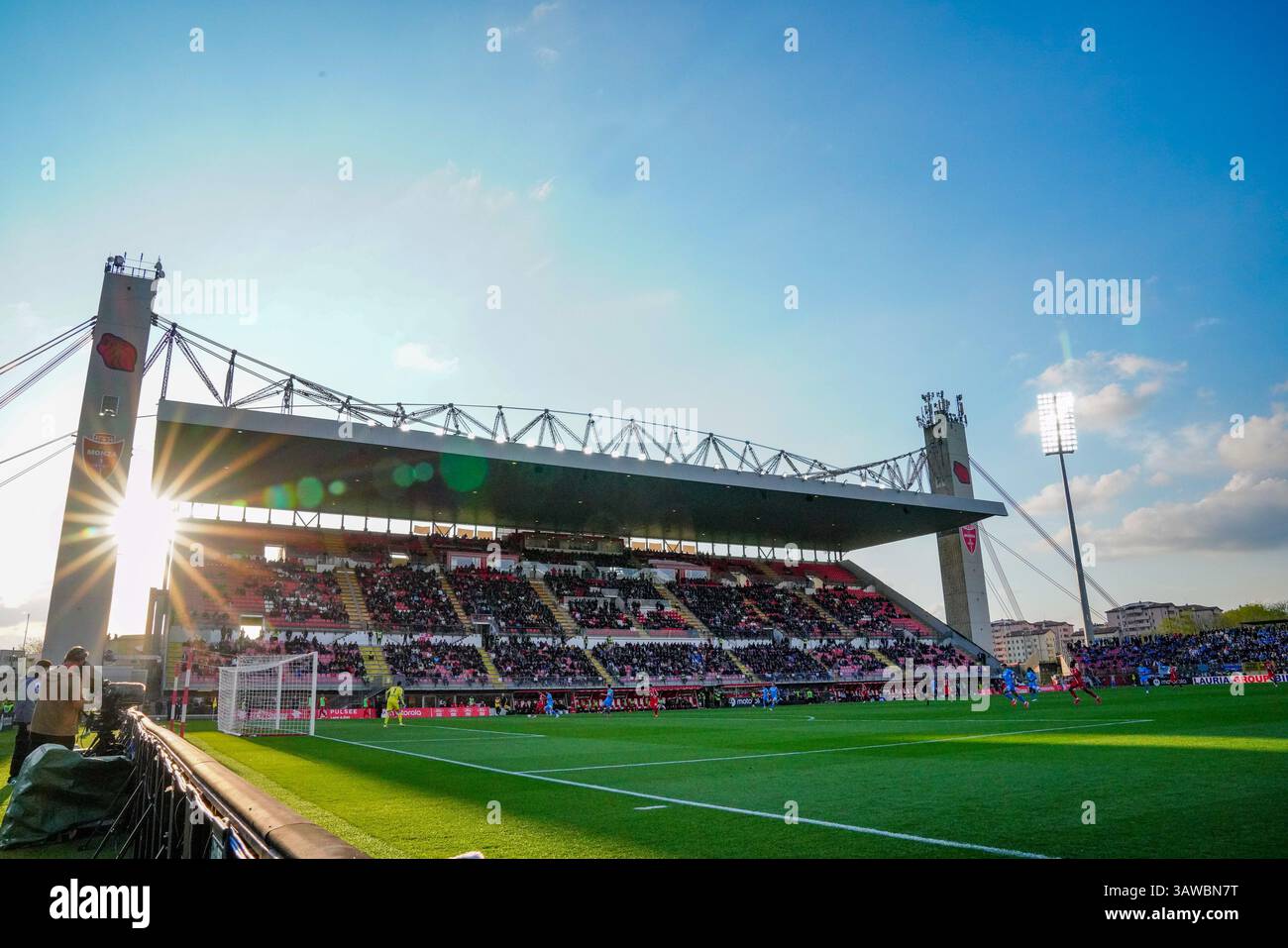 Monza, Italy. 19th Apr, 2025. U-Power Stadium at sunset during the ...
