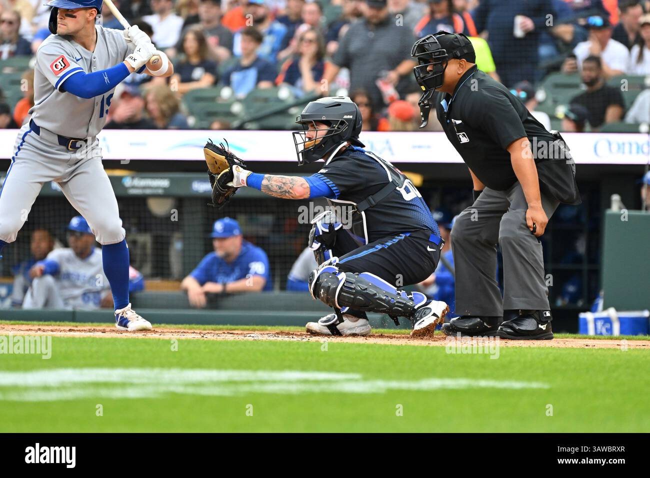 DETROIT, MI - APRIL 18: Detroit Tigers catcher Tomás Nido (58) during ...