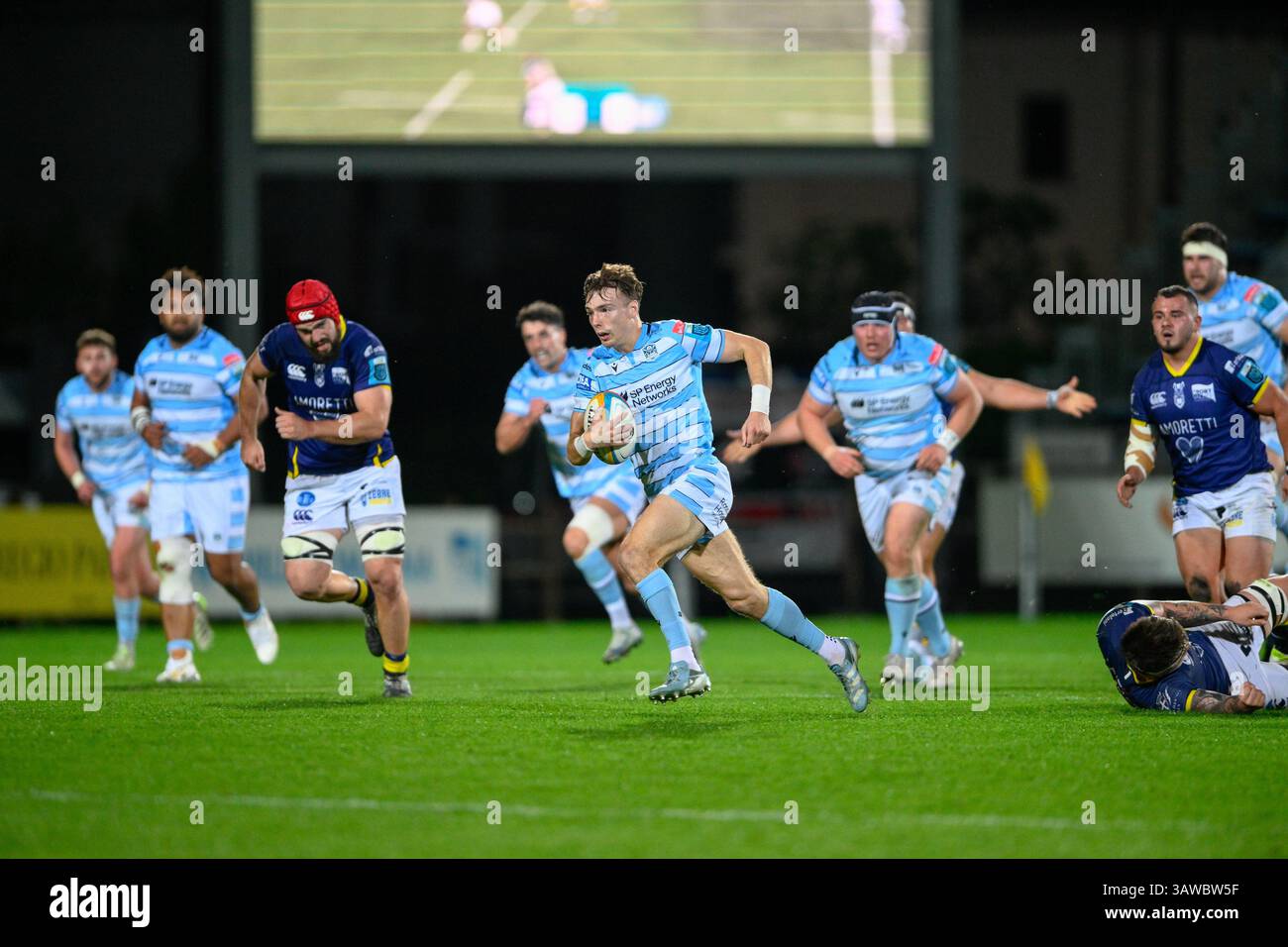 Parma, Italy. 19th Apr, 2025. Jamie Dobie ( Glasgow Warriors ) during ...