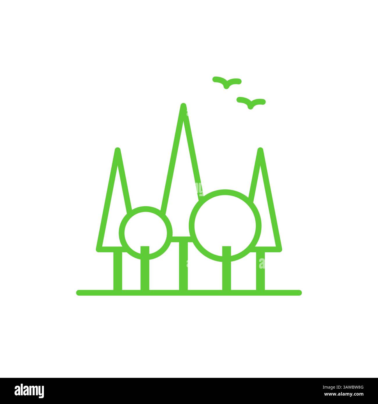 Forest trees ecosystem Cut Out Stock Images & Pictures - Alamy