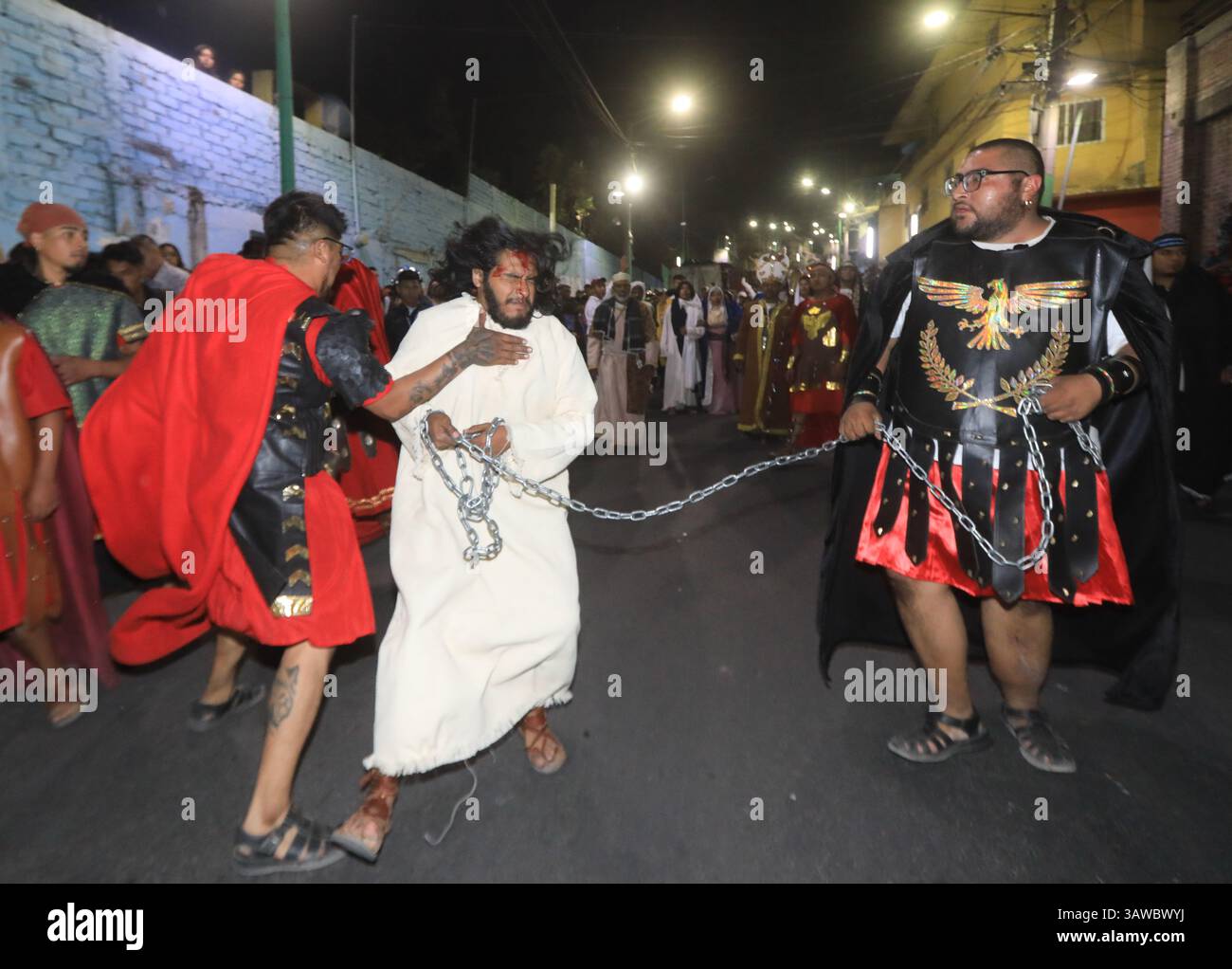 José Julio Olivares performing Jesus Christ during the Holy Thursday ...