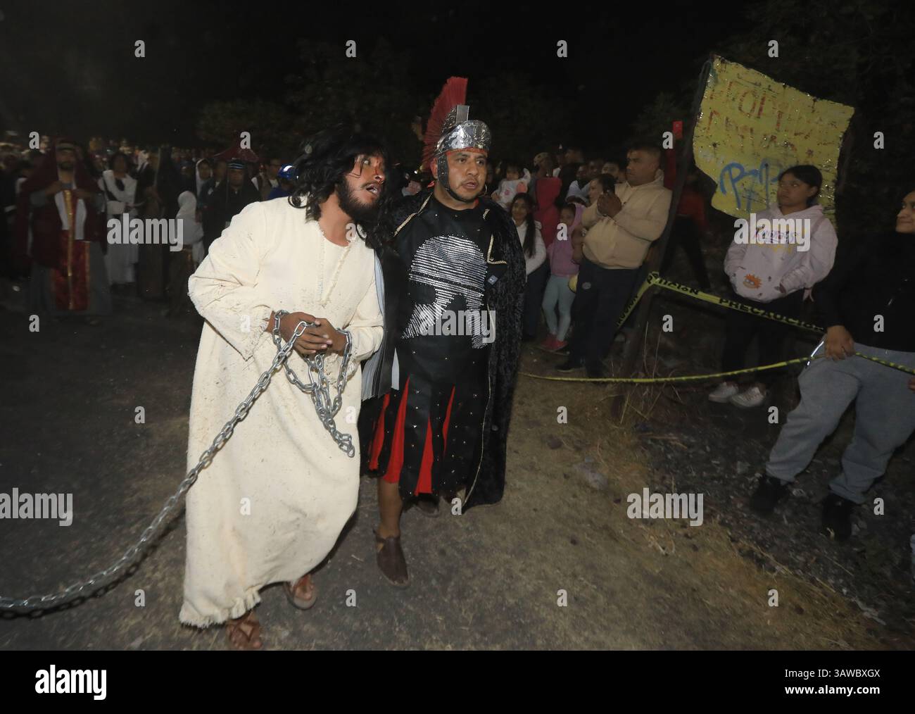 José Julio Olivares performing Jesus Christ during the Holy Thursday ...