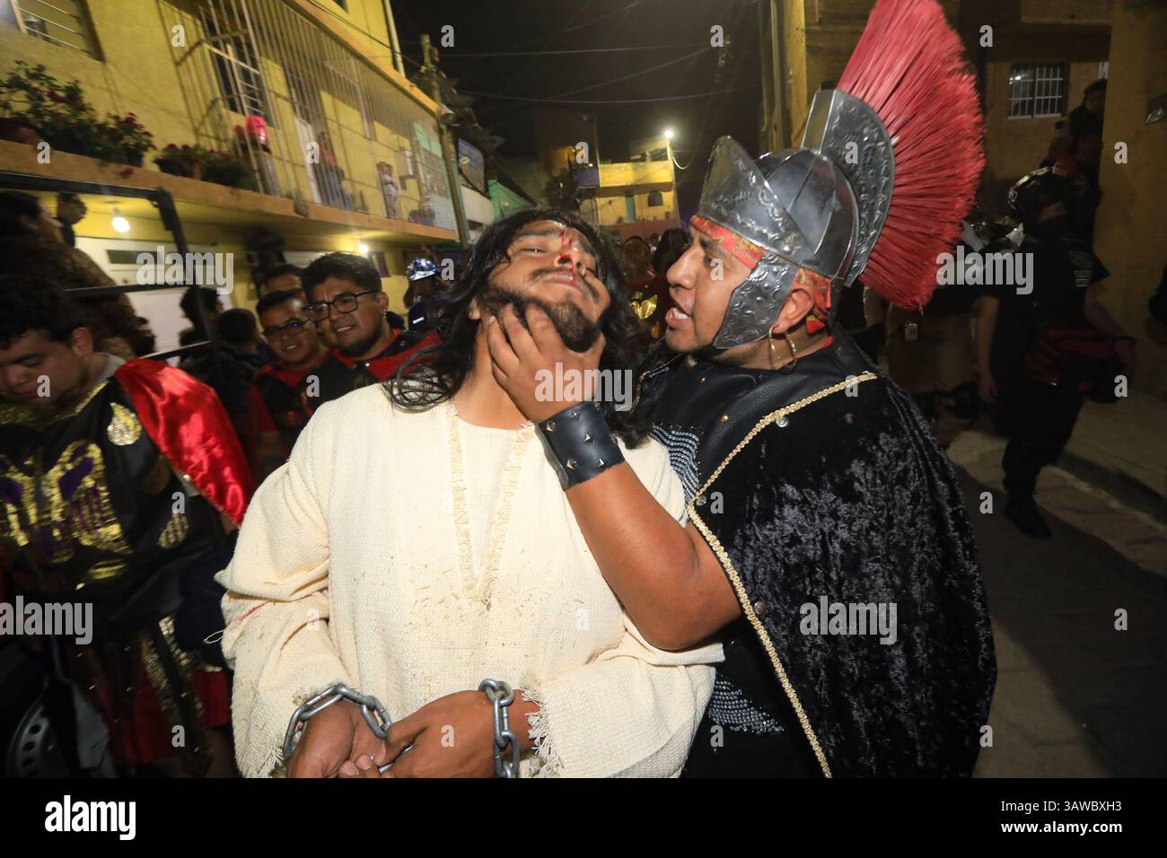 José Julio Olivares performing Jesus Christ during the Holy Thursday ...