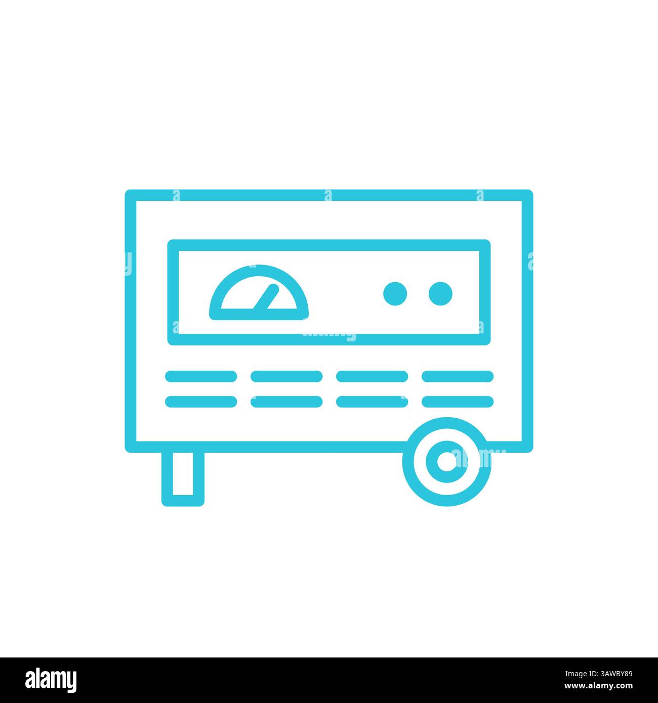 Generator icon, Isolated on white background. From blue icon set Stock ...