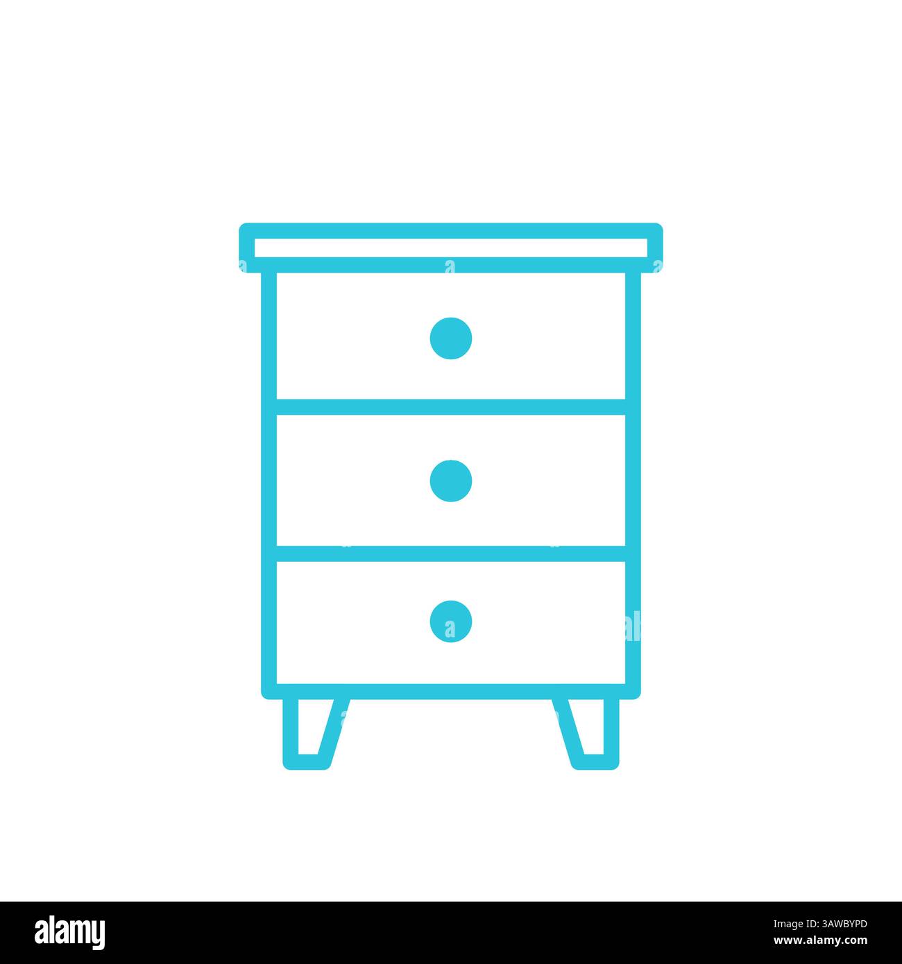 Drawer icon, Isolated on white background. From blue icon set Stock ...