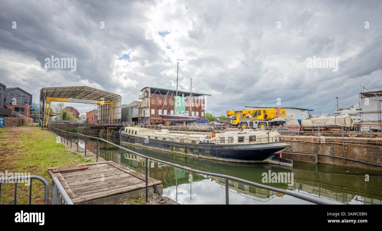 Albion Dock - Bristols last working dry dock at Bristol Harbour, UK on ...