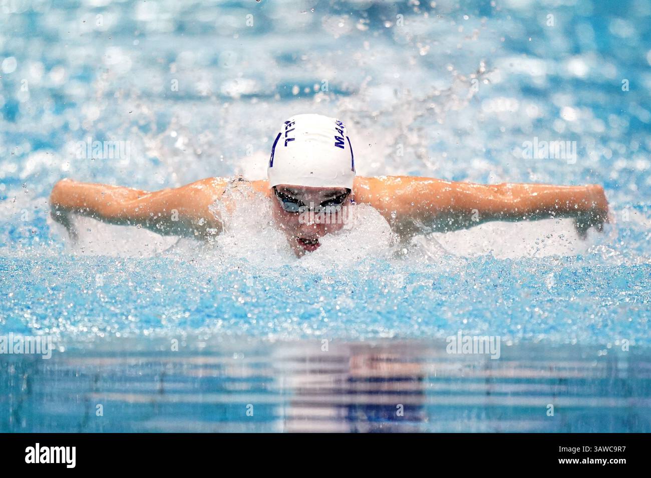 Olivia Newman-Baronius during the Women's MC 100m Butterfly on day five ...