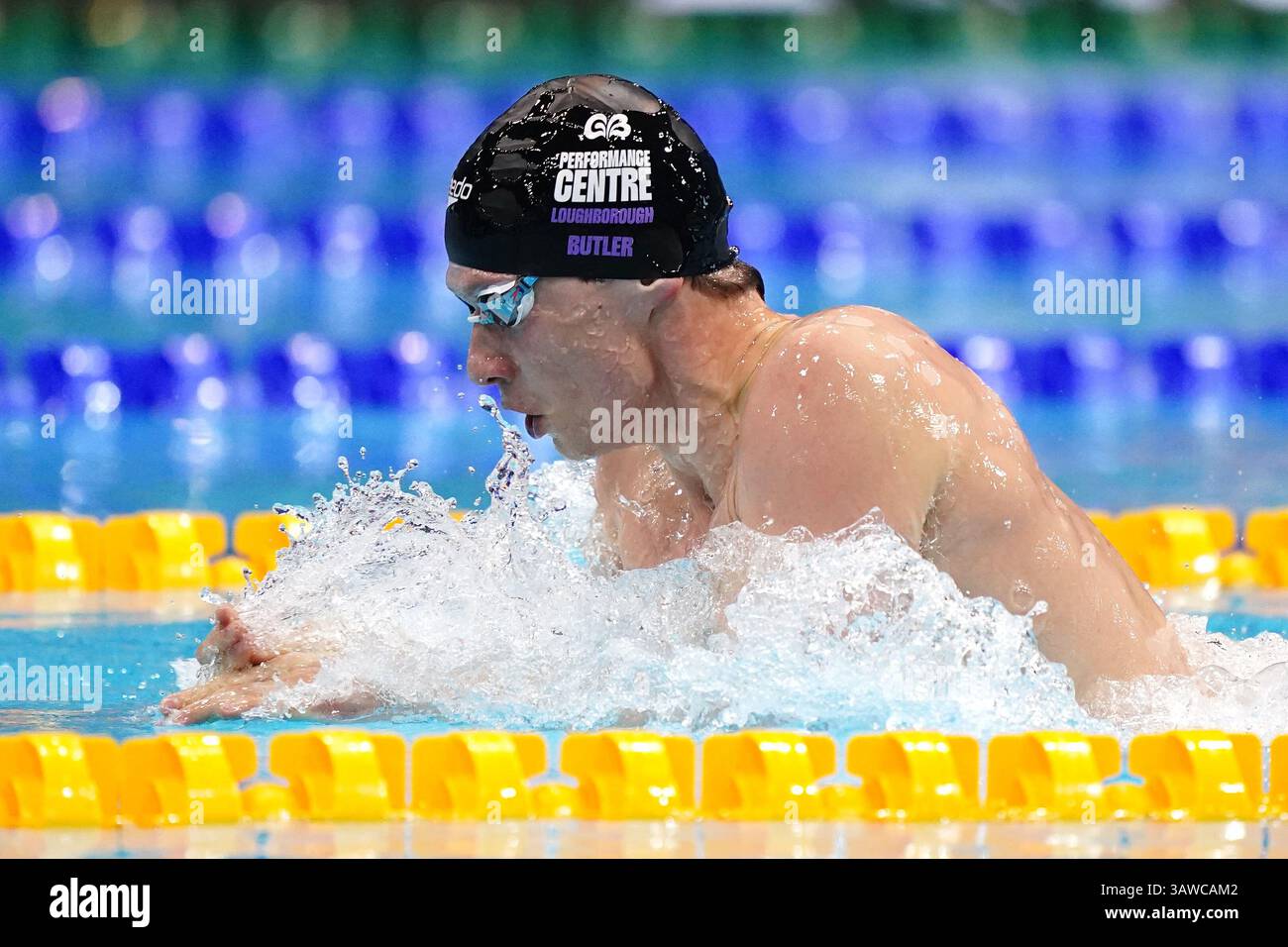 Gregory Butler during the Men's 200m Breaststroke on day five of the ...