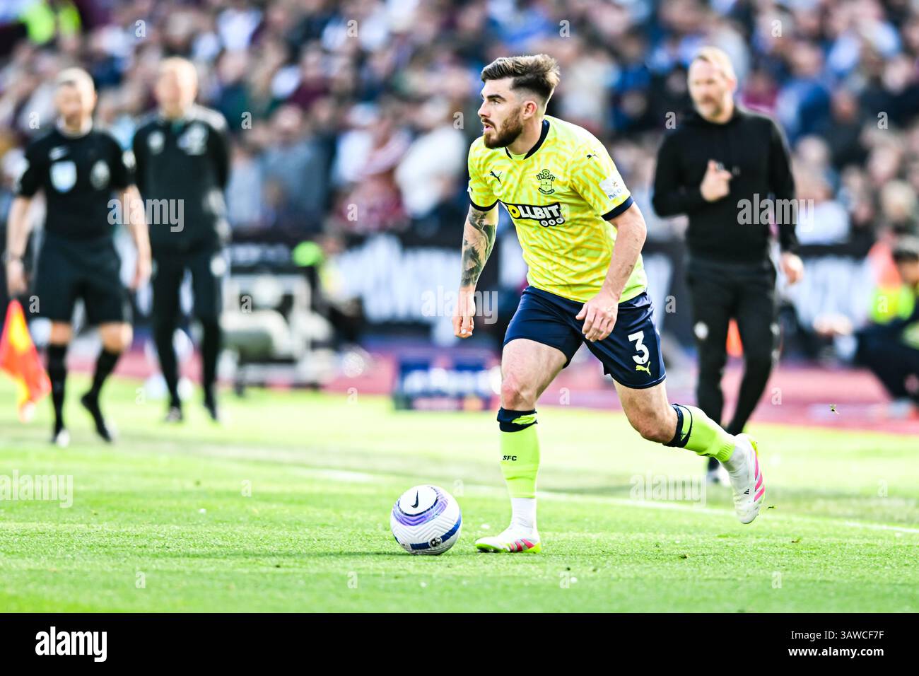 London Stadium, Stratford on Saturday 19th April 2025. Ryann Manning (3 ...