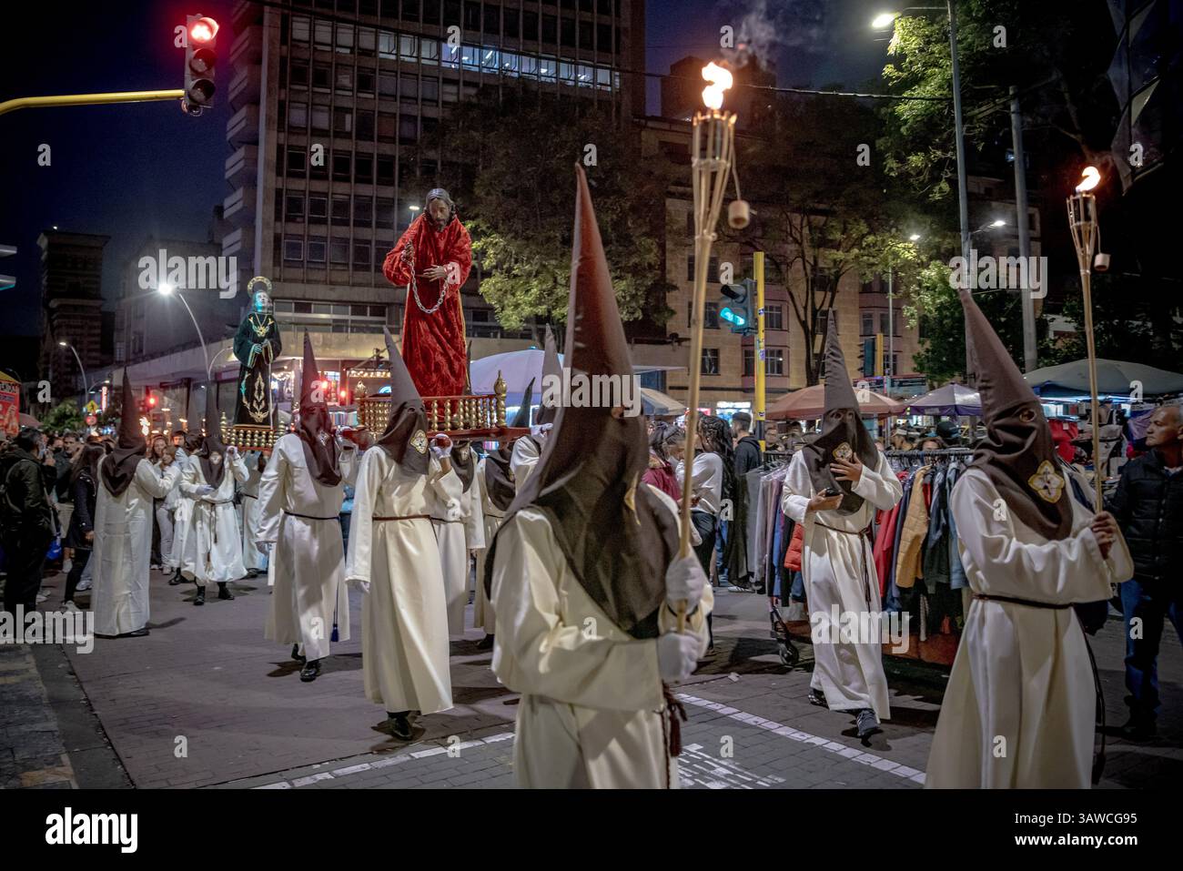 Bogota, Colombia. 18th April, 2025. Holy Week or Semana Santa in Bogota ...