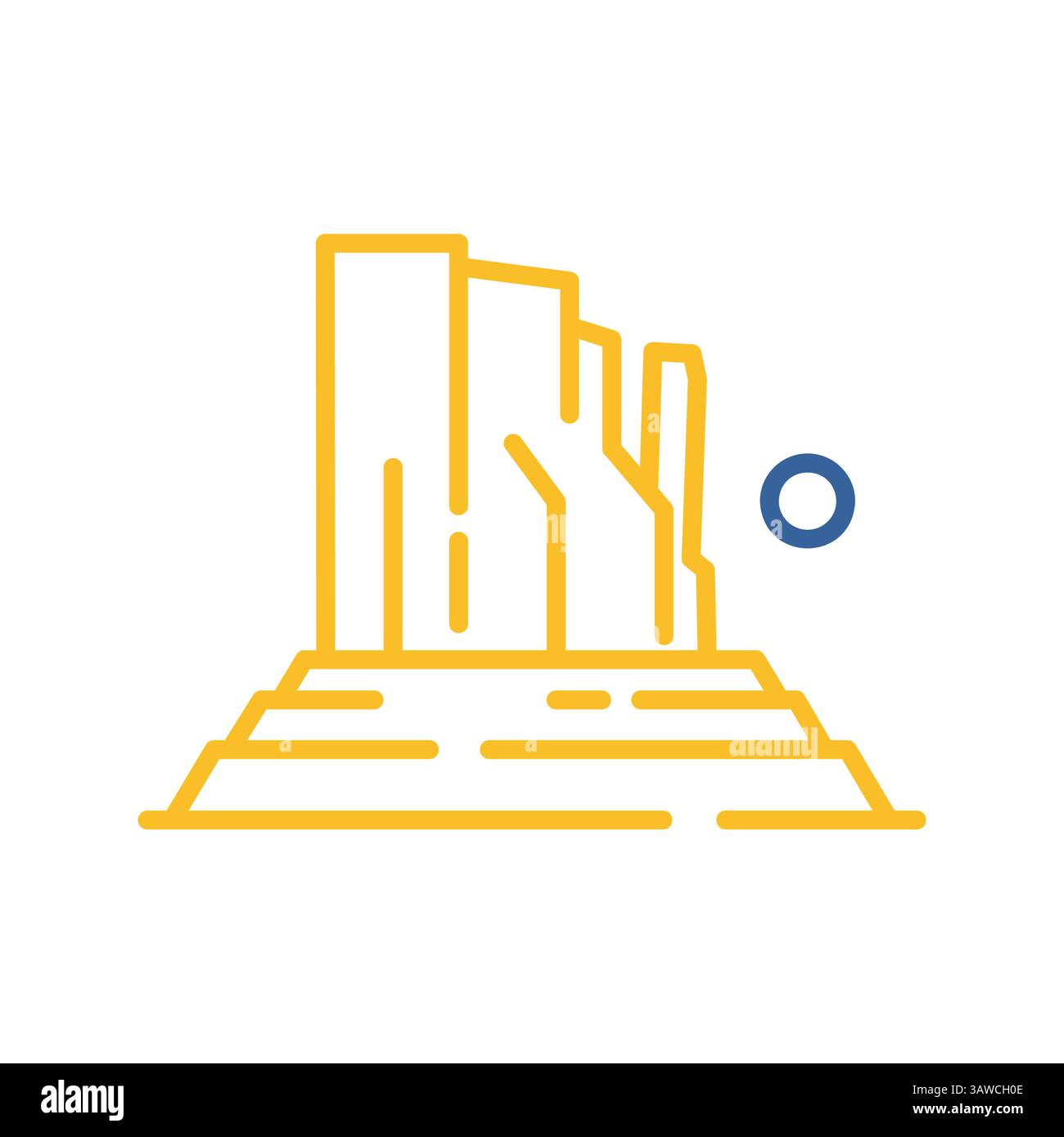 Grand Canyon Mountain vector icon. Nature sign. Graph symbol for travel ...