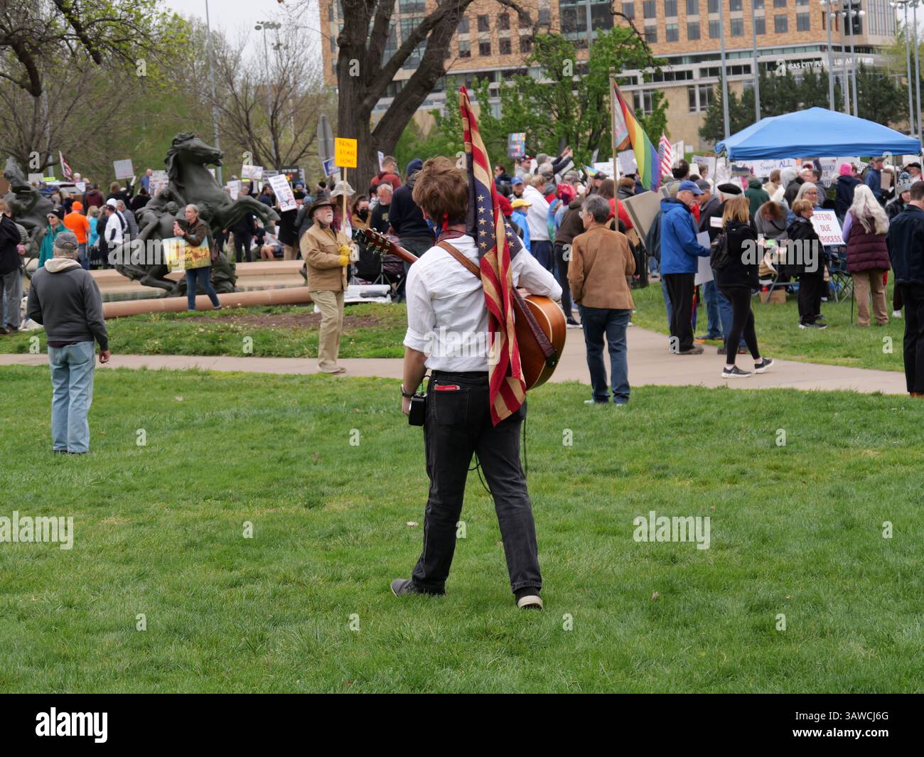 Kansas City, Missouri - April 19, 2025: Hands Off Protest Rally at ...