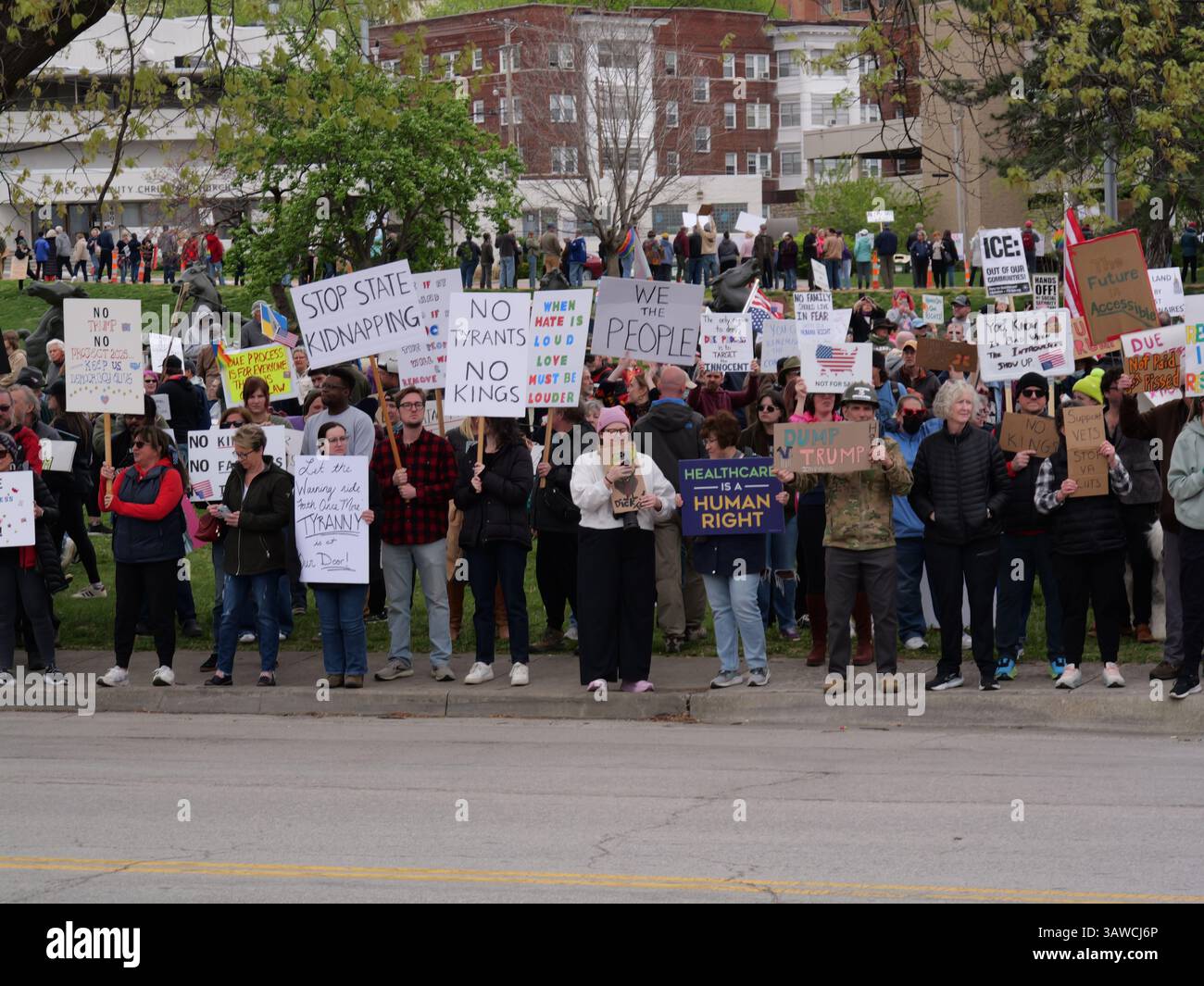 Kansas City, Missouri - April 19, 2025: Hands Off Protest Rally at ...