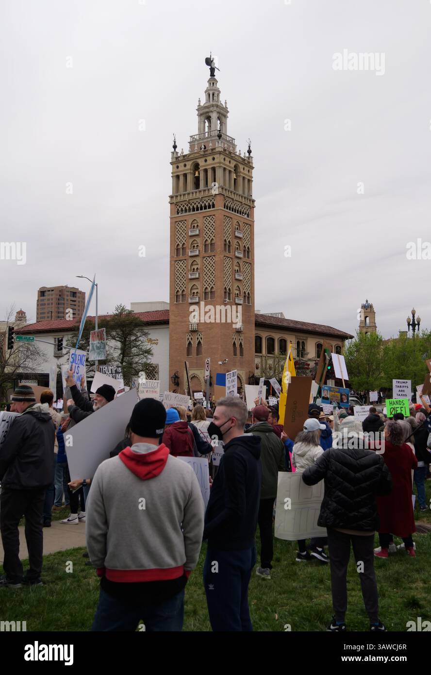 Kansas City, Missouri - April 19, 2025: Hands Off Protest Rally at ...