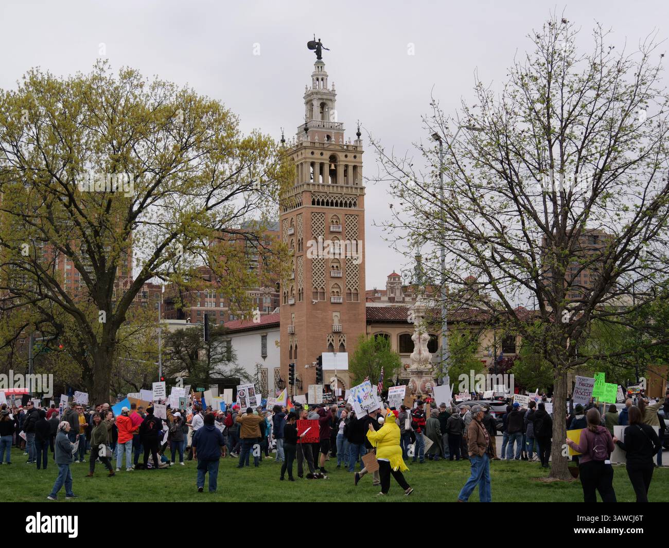 Kansas City, Missouri - April 19, 2025: Hands Off Protest Rally at ...