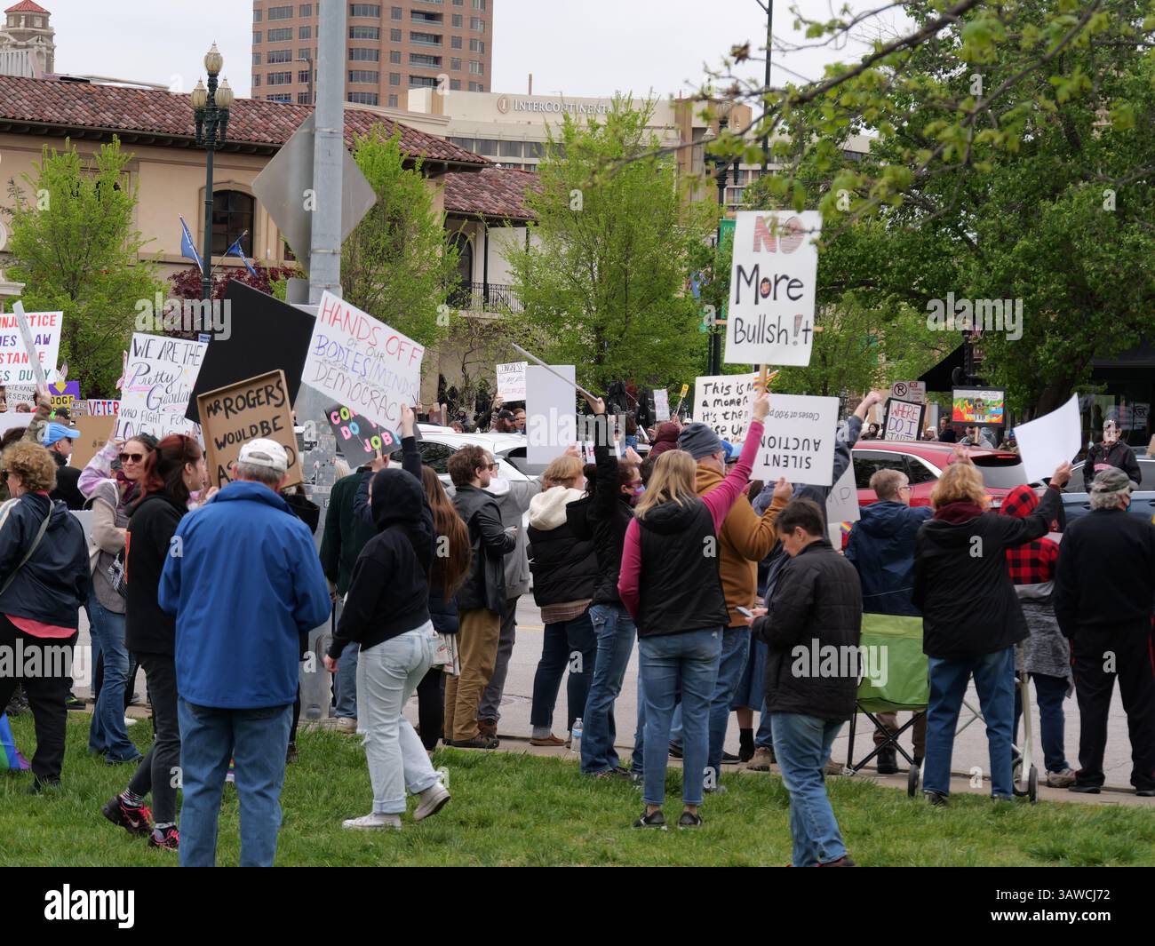 Kansas City, Missouri - April 19, 2025: Hands Off Protest Rally at ...