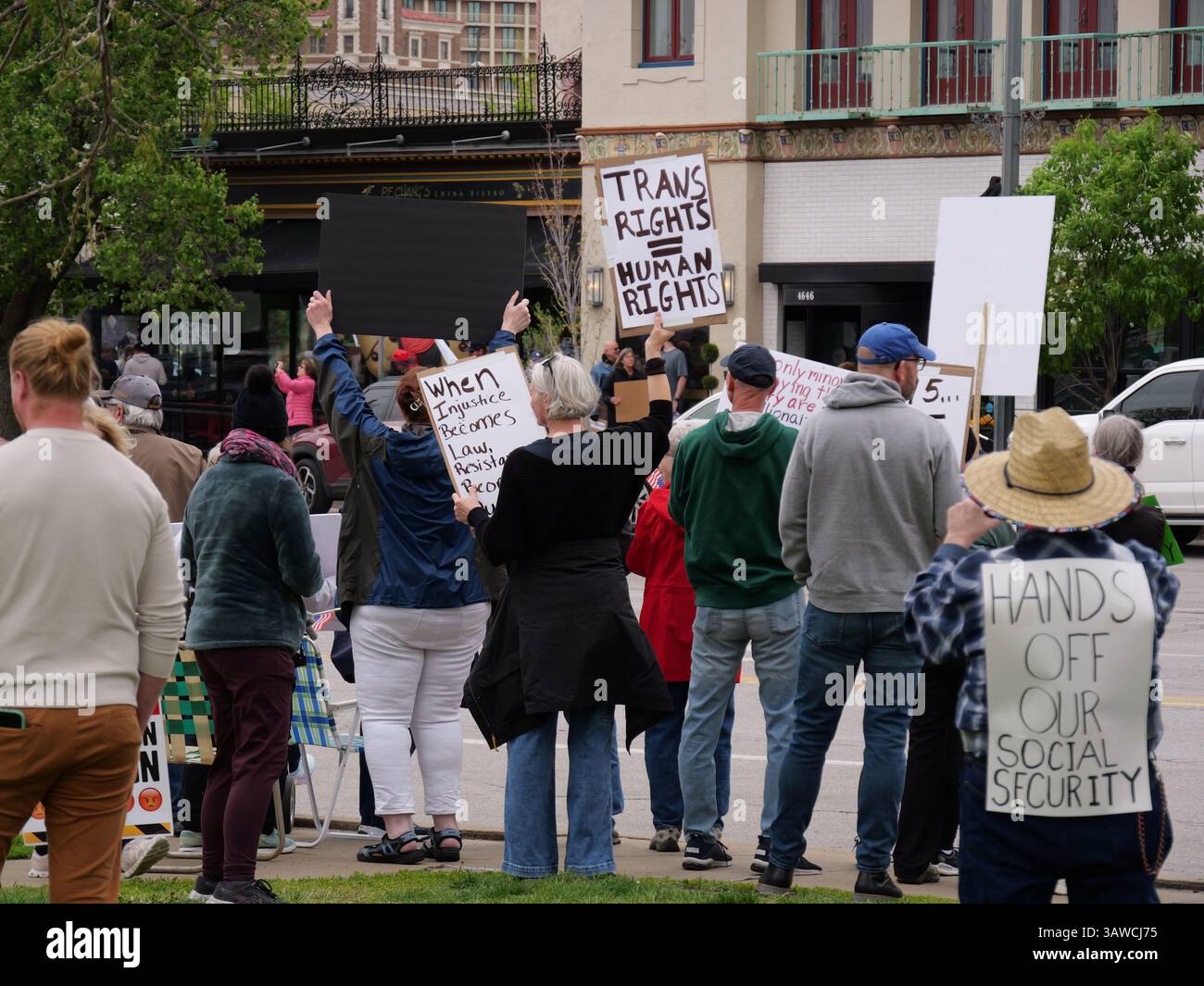 Kansas City, Missouri - April 19, 2025: Hands Off Protest Rally at ...