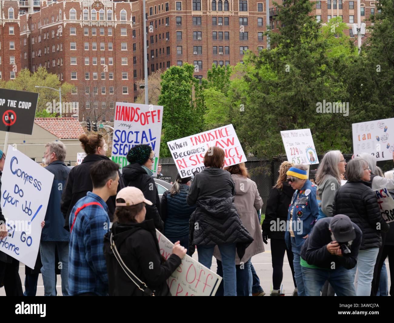 Kansas City, Missouri - April 19, 2025: Hands Off Protest Rally at ...