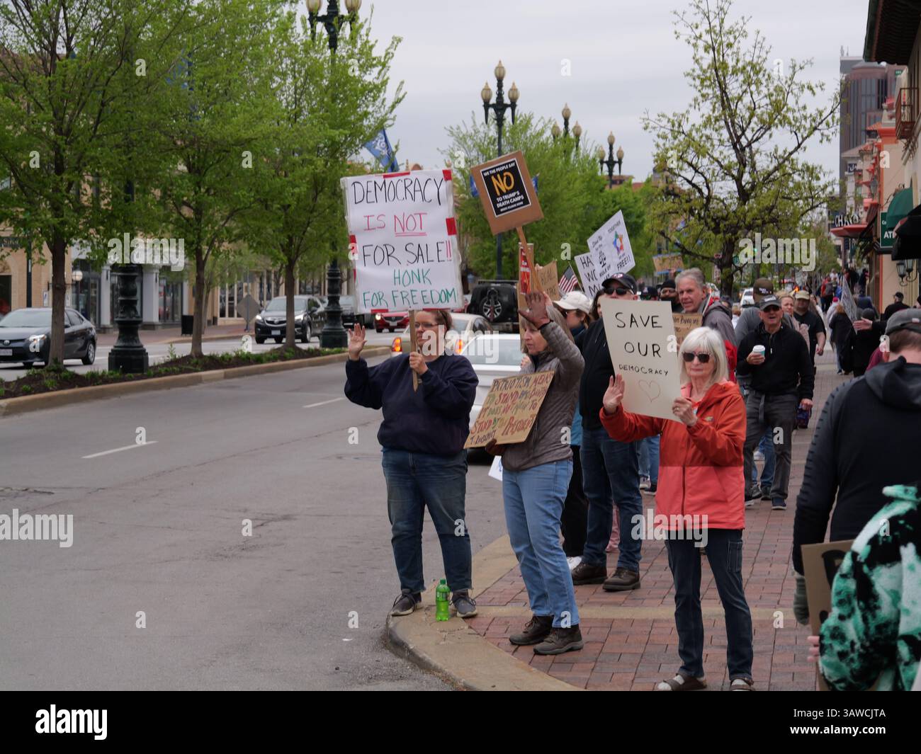 Kansas City, Missouri - April 19, 2025: Hands Off Protest Rally at ...