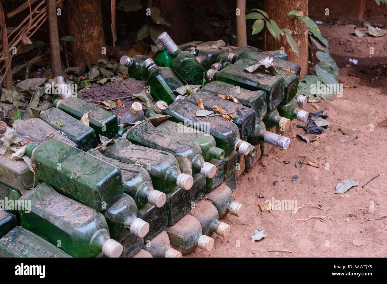 Ghana, Ejisu Besease. Yaw Tano, or Tano Yaw, Ashanti Shrine. Empty ...