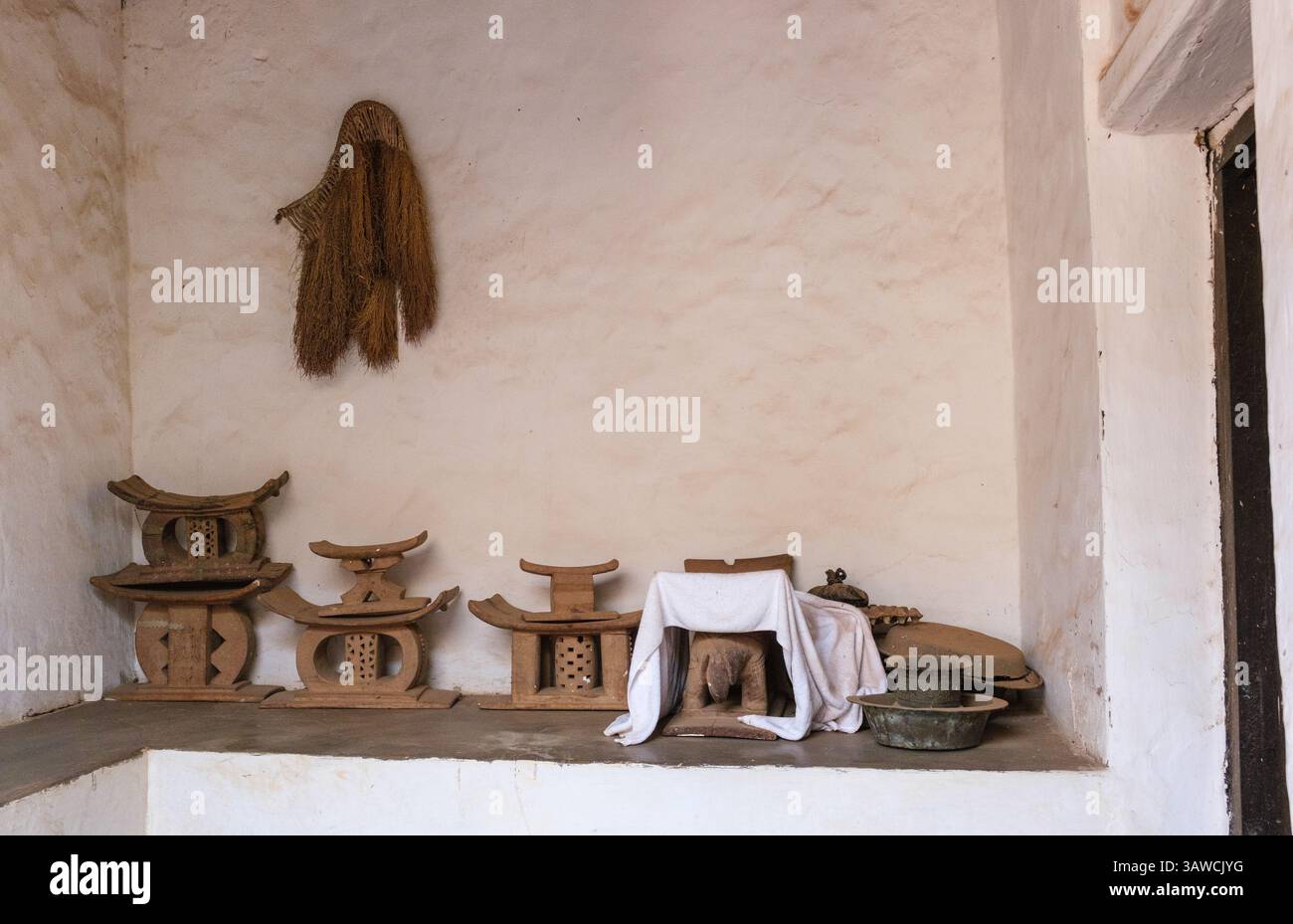 Ghana, Ejisu Besease. Ashanti Stools in the Yaw Tano, or Tano Yaw ...