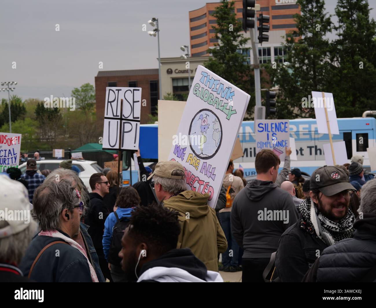 Kansas City, Missouri - April 19, 2025: Hands Off Protest Rally at ...