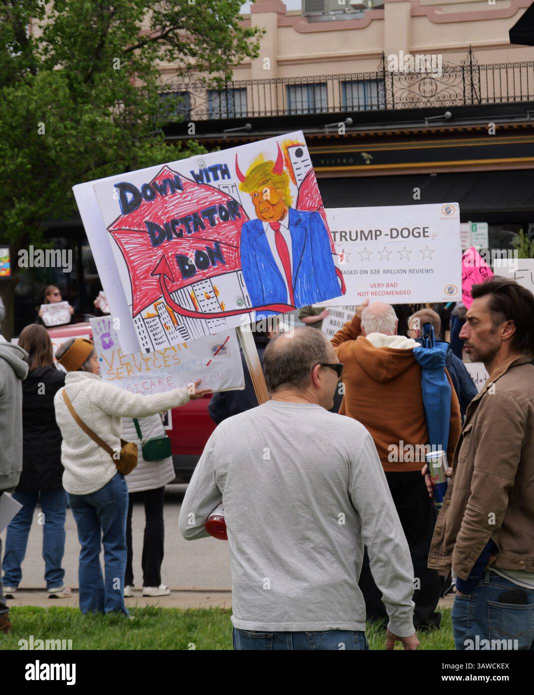 Kansas City, Missouri - April 19, 2025: Hands Off Protest Rally at ...