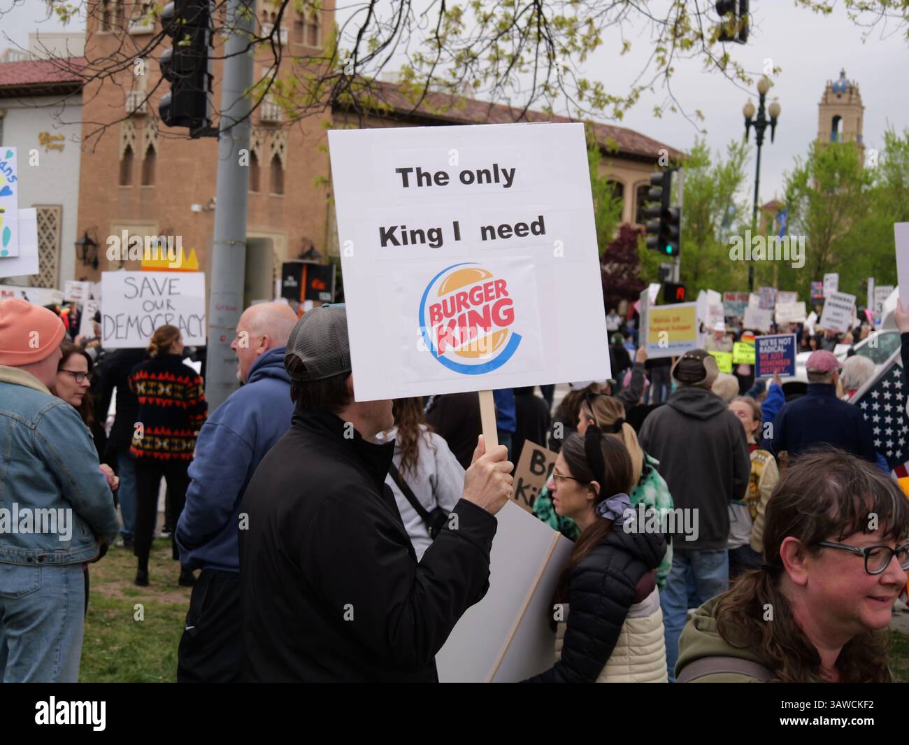 Kansas City, Missouri - April 19, 2025: Hands Off Protest Rally at ...