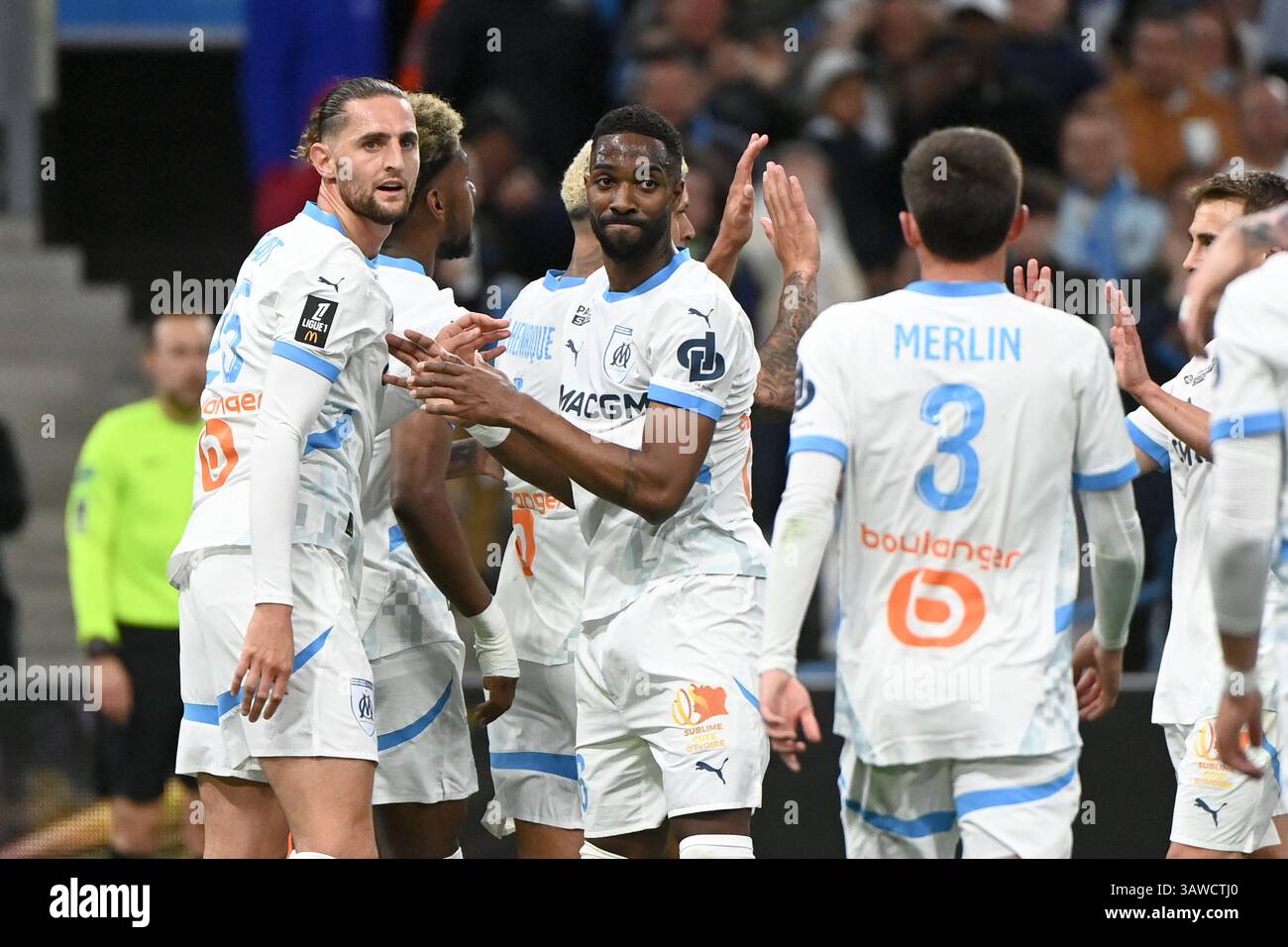 25 Adrien RABIOT (om) - 06 Ulisses GARCIA (om) during the Ligue 1 ...