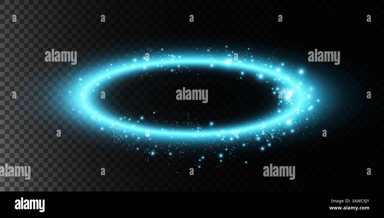 A captivating Glowing Blue Energy Ring Effect enhanced with mesmerizing ...