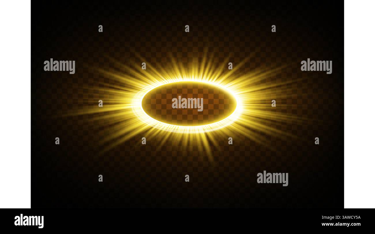 A Stunning Radiant Golden Halo Featuring Beautiful and Radiating Light ...