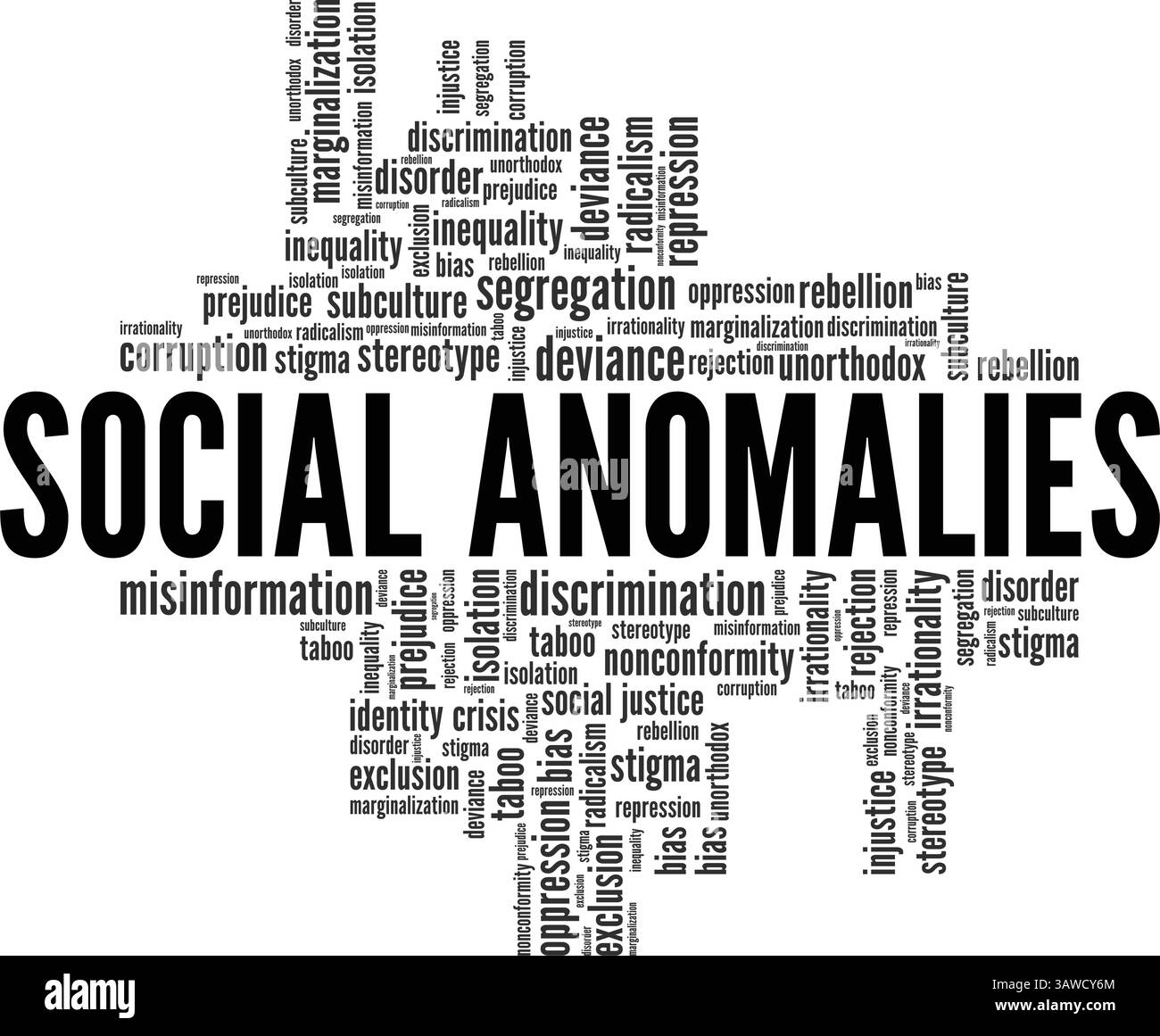 Social inequality word cloud Black and White Stock Photos & Images - Alamy