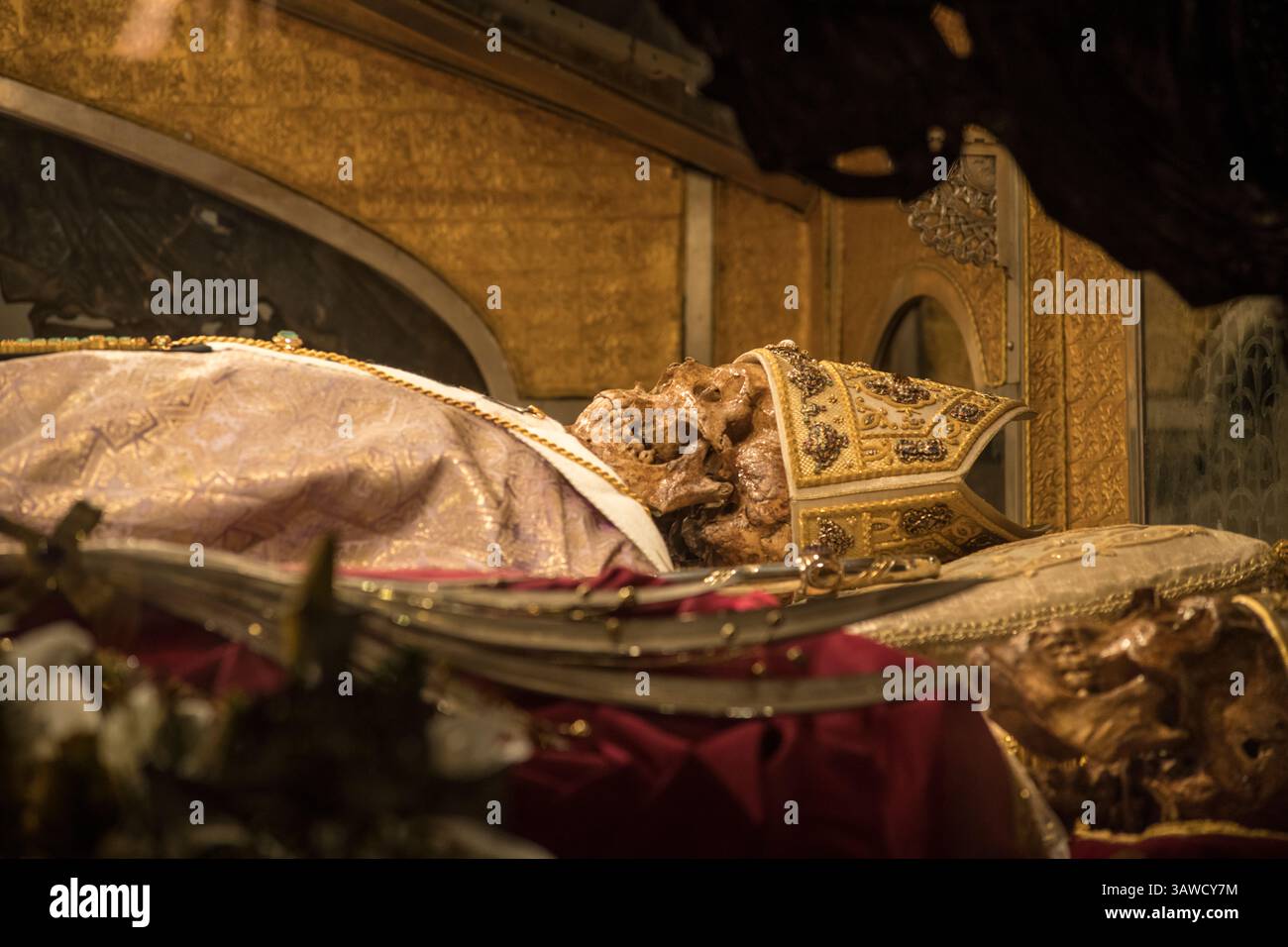 The crypt of the Basilica of Sant'Ambrogio contain the skeletal remains ...
