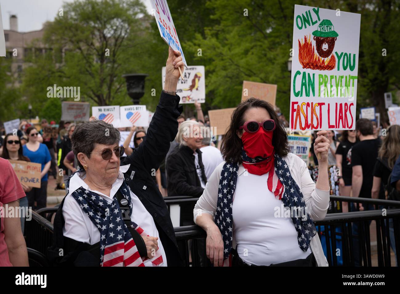 Washington DC, USA. 19th Apr. 2025, Hundreds of demonstrators gathered ...