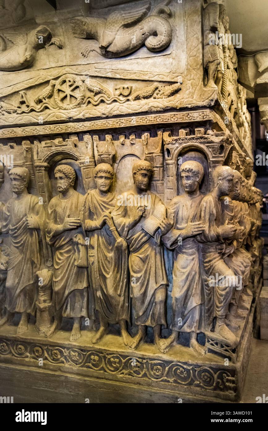 The so-called Sarcophagus of Stilicho is a marble Early Christian ...
