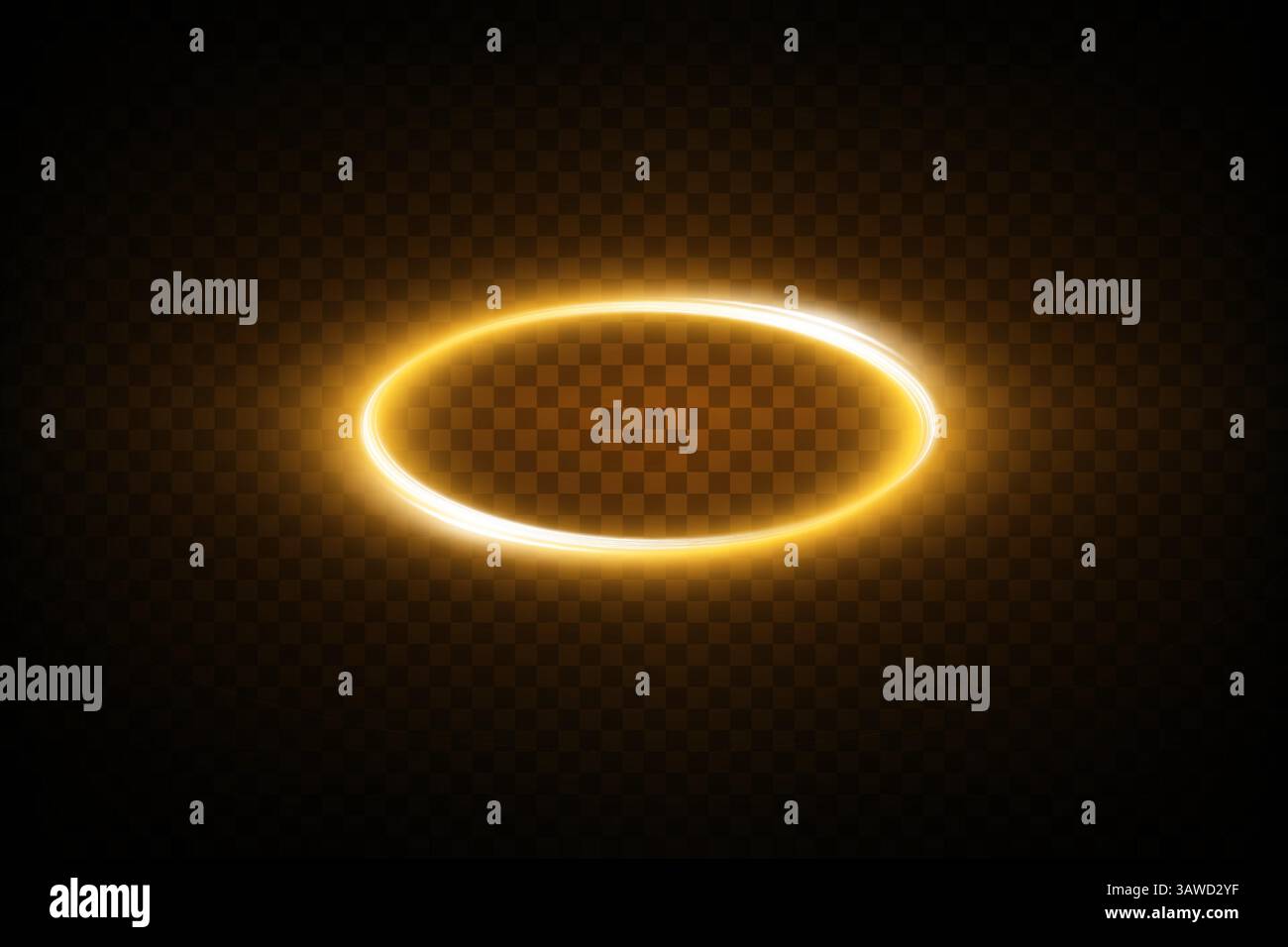 A Glowing Golden Halo is Gracefully Displayed on an Artistic Dark ...